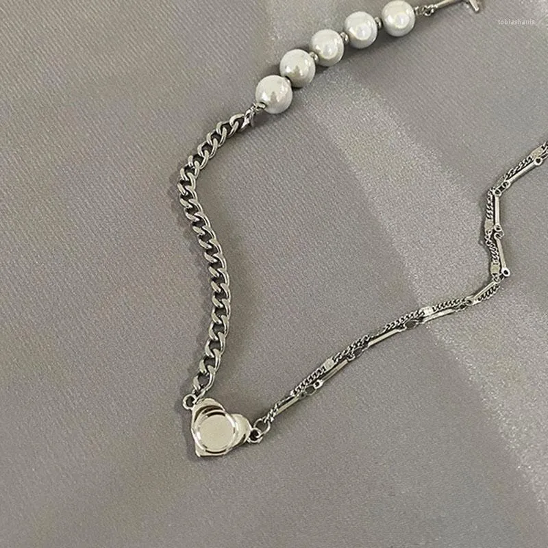 Chains Glow Pearl Cross Necklaces For Men Women Egirls Eboy Korean ...